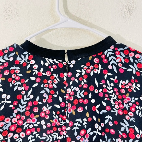 LOFT | Dresses | Loft Berry Velvet Trim Cutout Dress Women Size Xl ...